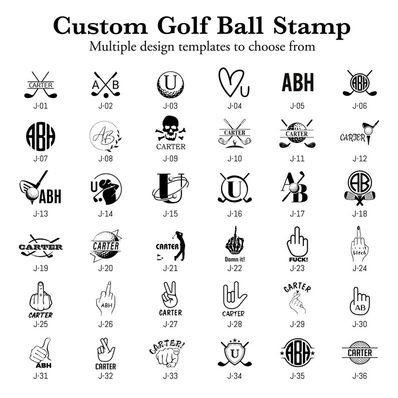 Custom Golf Ball Stamp,personalized Golf Stamps,golf Ball Marker, Gift ...