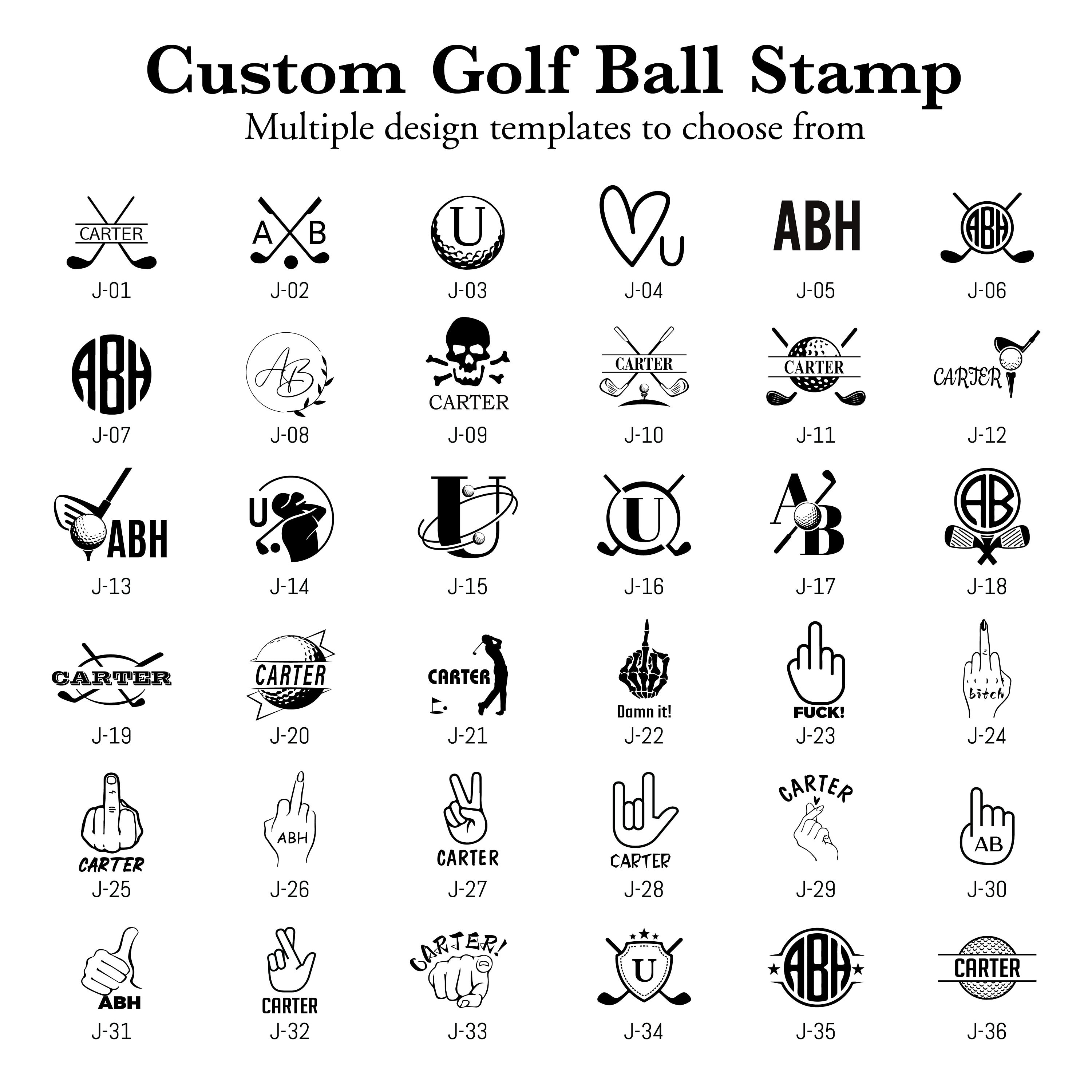 Custom Golf Ball Stamp,personalized Golf Stamps,golf Ball Marker, Gift ...