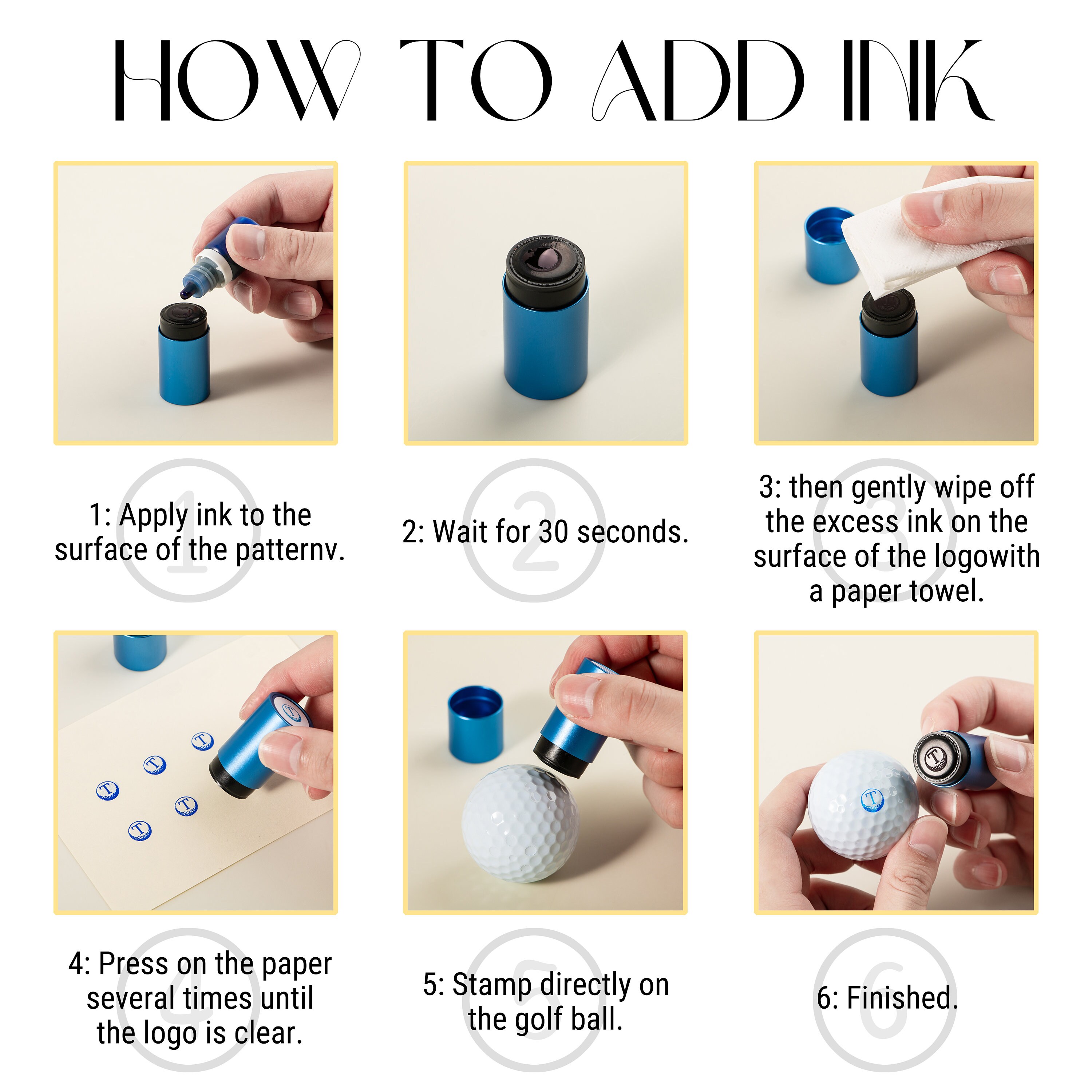 Custom Golf Ball Stamp, Personalized Golf Ball Marker, Father's Day ...