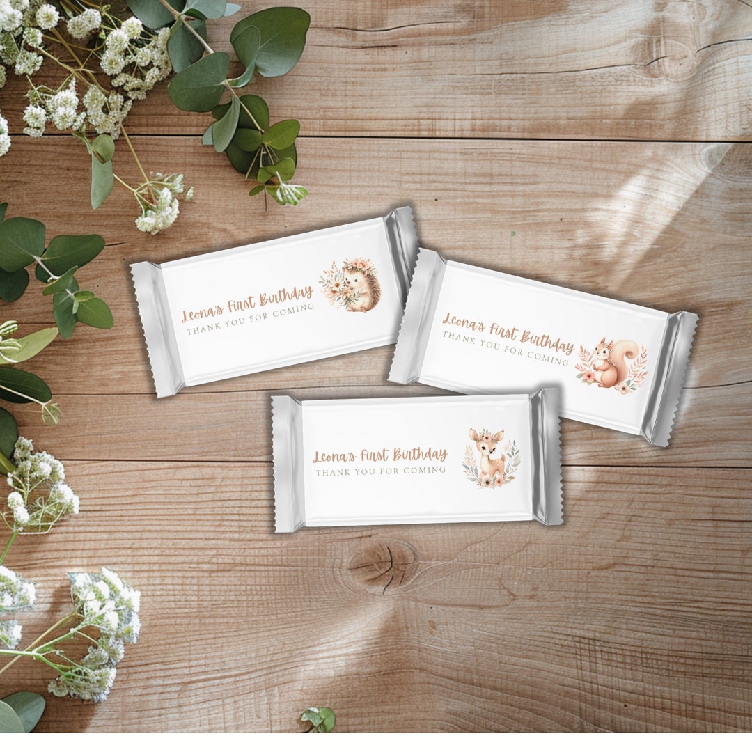 Wild One Chocolate Bar Wrappers, Decorate Your Child's First Birthday ...