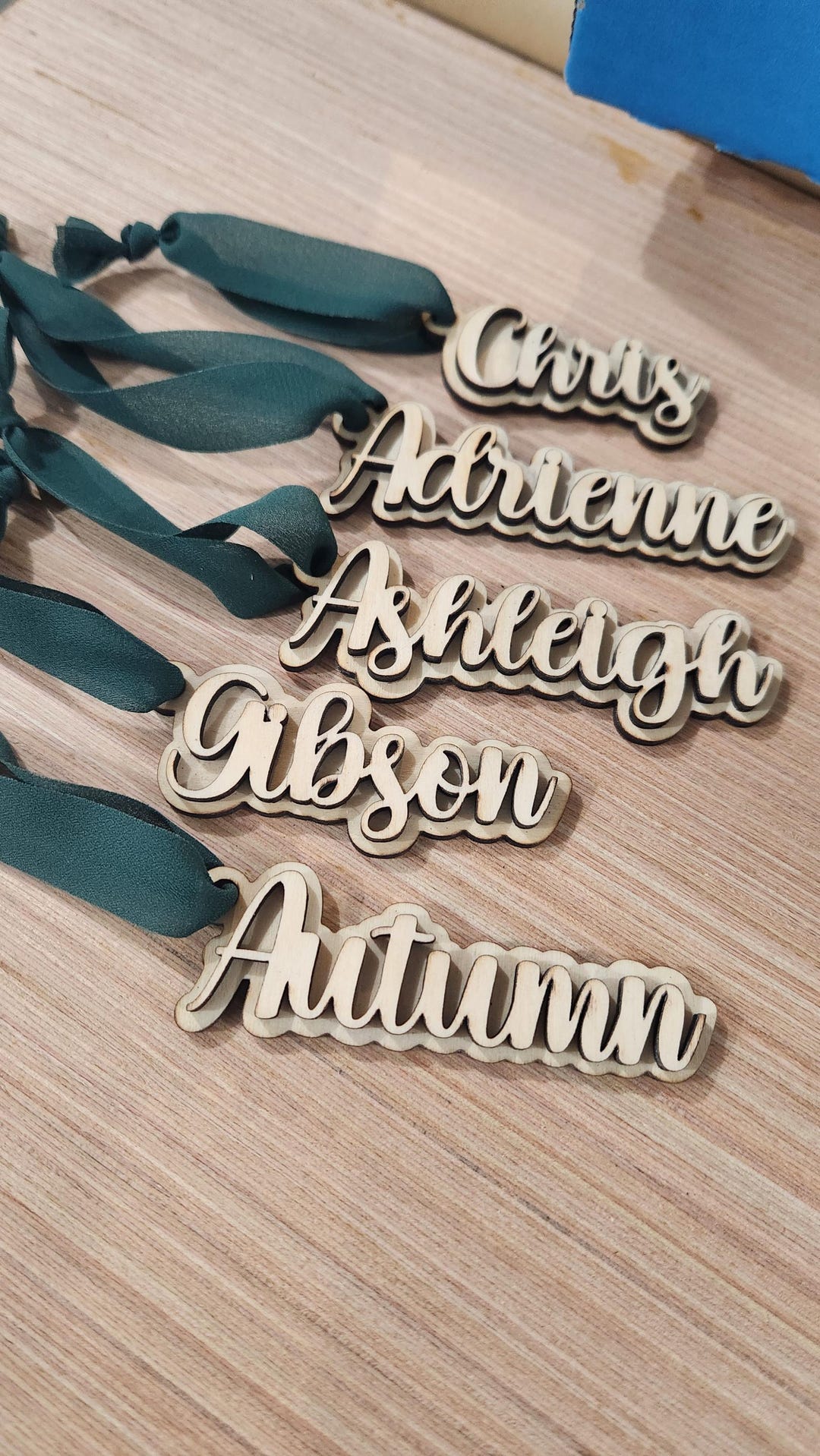 Custom Wooden Gift Tags – Laser Engraved Name Ornament, Personalized ...