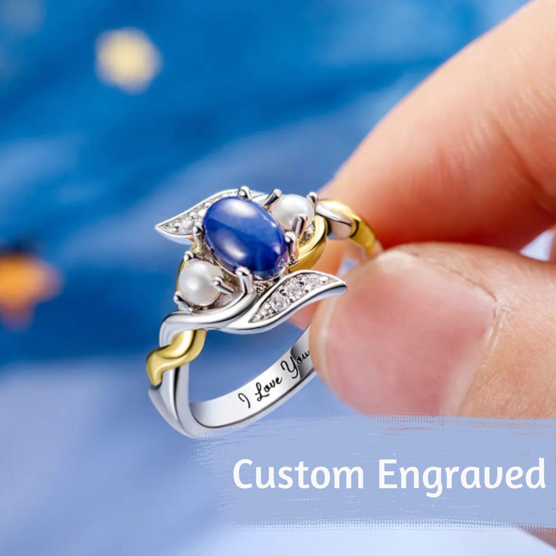 Night Court Ring Feyre Ring Starry Night Jewelry for Wedding Custom ...