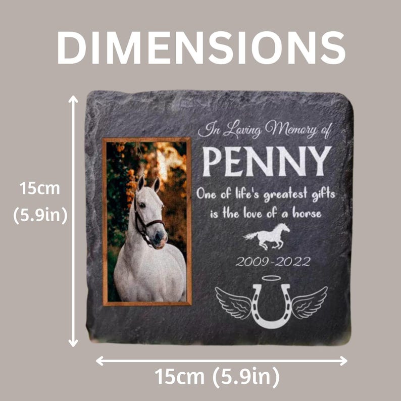 Custom Horse Pony Memorial Stone Pet Loss Gift Idea for Horse Lover ...