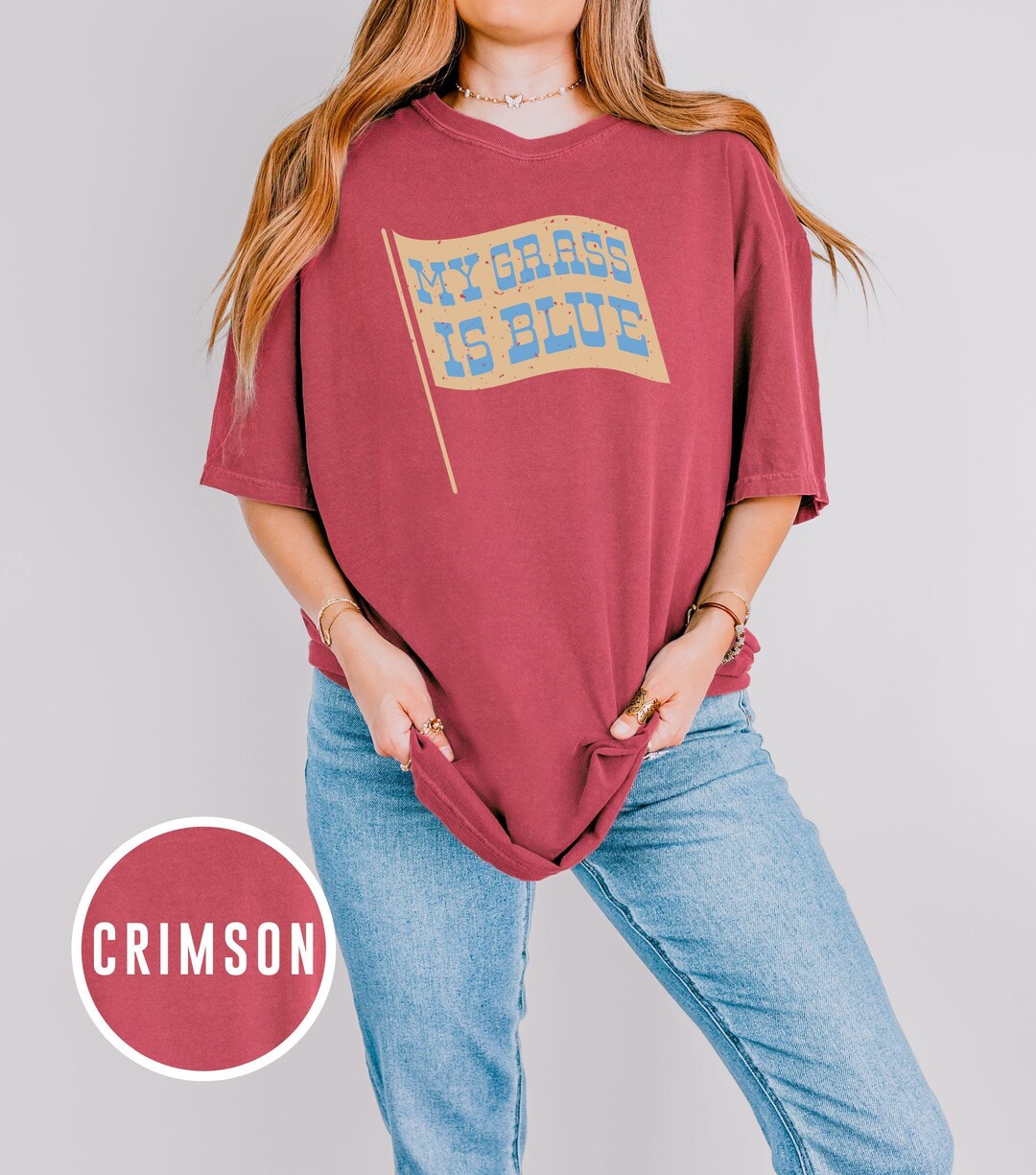 My Grass is Blue Flag Vintage Comfort Colors T-shirt, Bluegrass Lover T ...