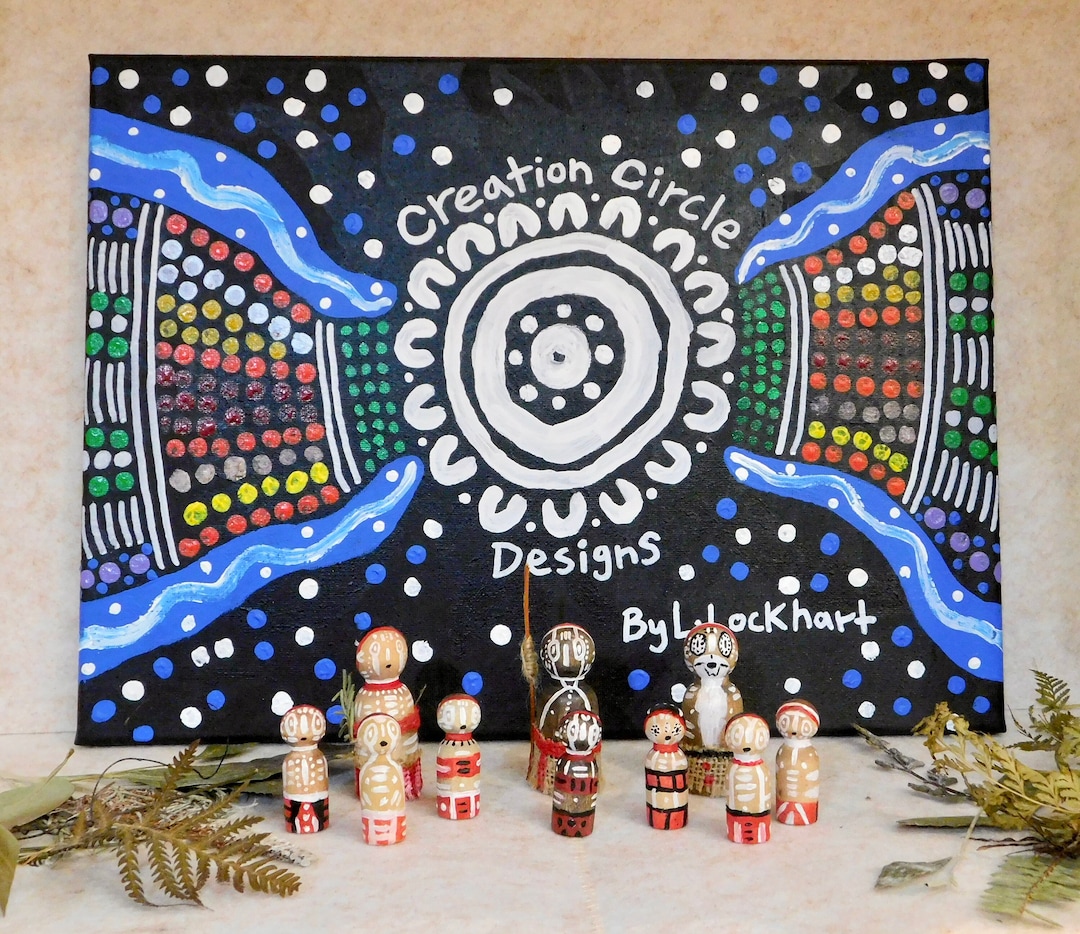 Hand Painted Aboriginal Wooden Dolls - Etsy