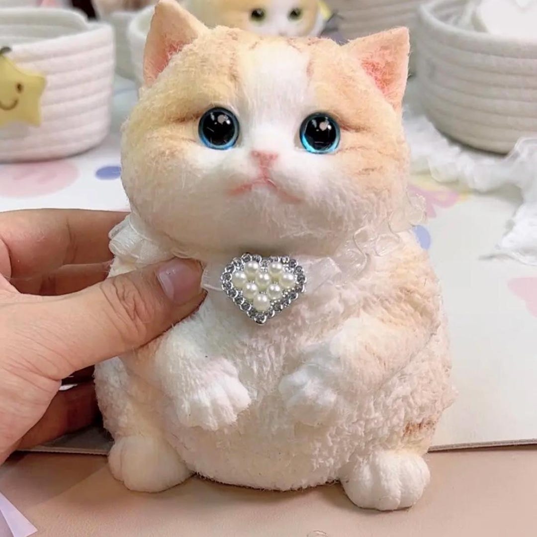 Cat Furry Squishy Toy | Kitten Squishy Toy | Sensory Comfort Toy ...