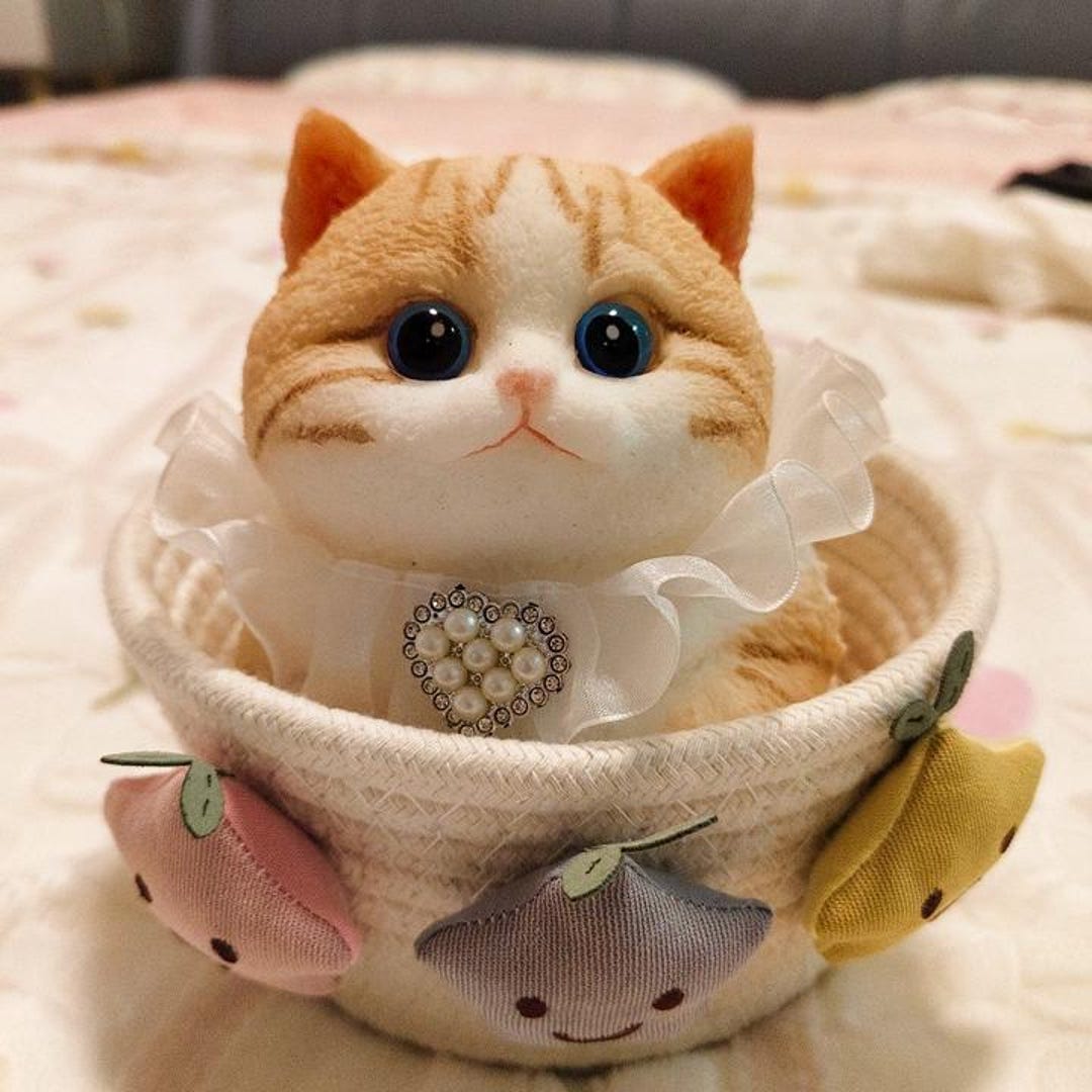 Handmade Squishy Kitten Fidget Toys,furry Stress Sensory Toys ...