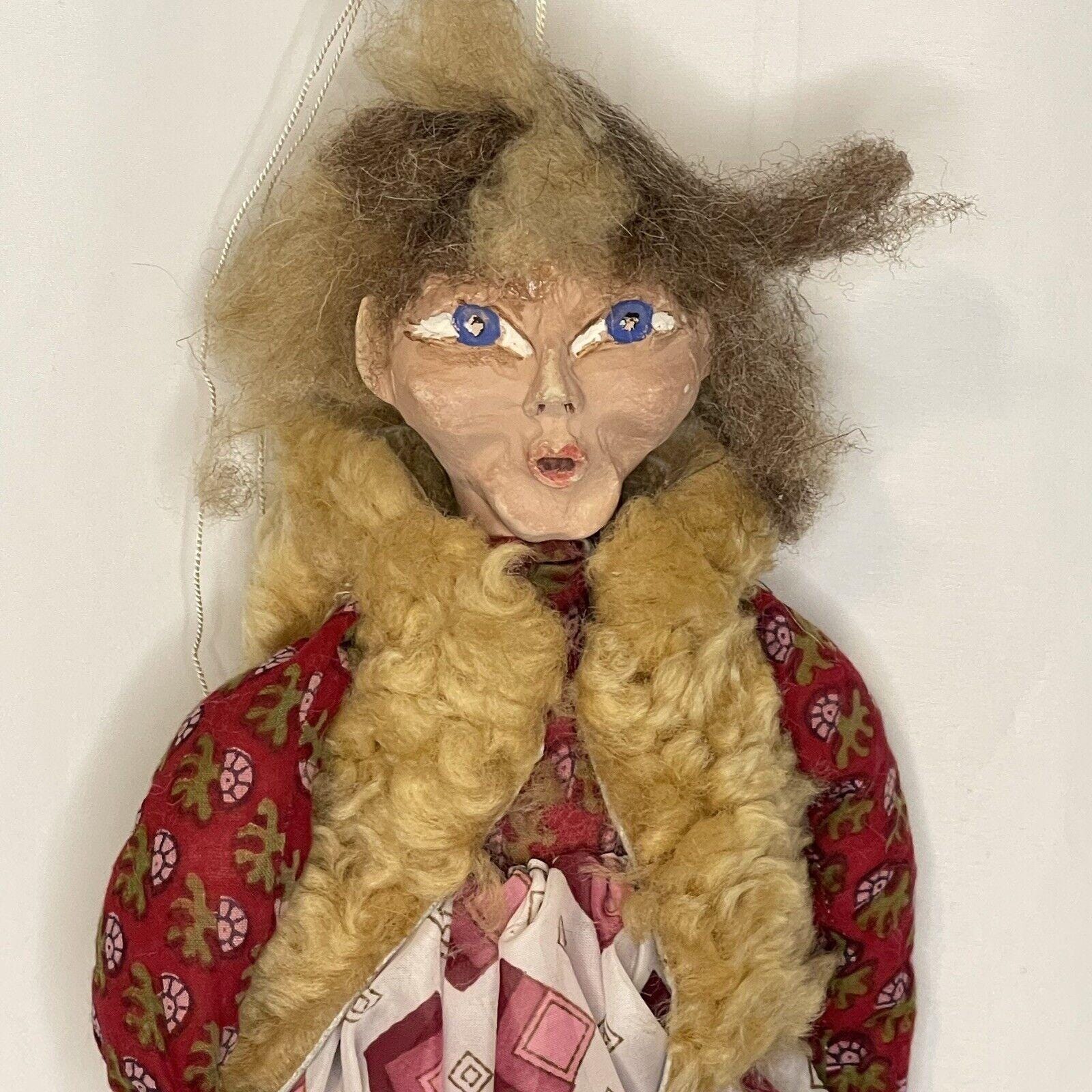 Vintage Doll Puppet 14 Tall Marionette Folk Art Puppet Doll Gypsy OOAK ...