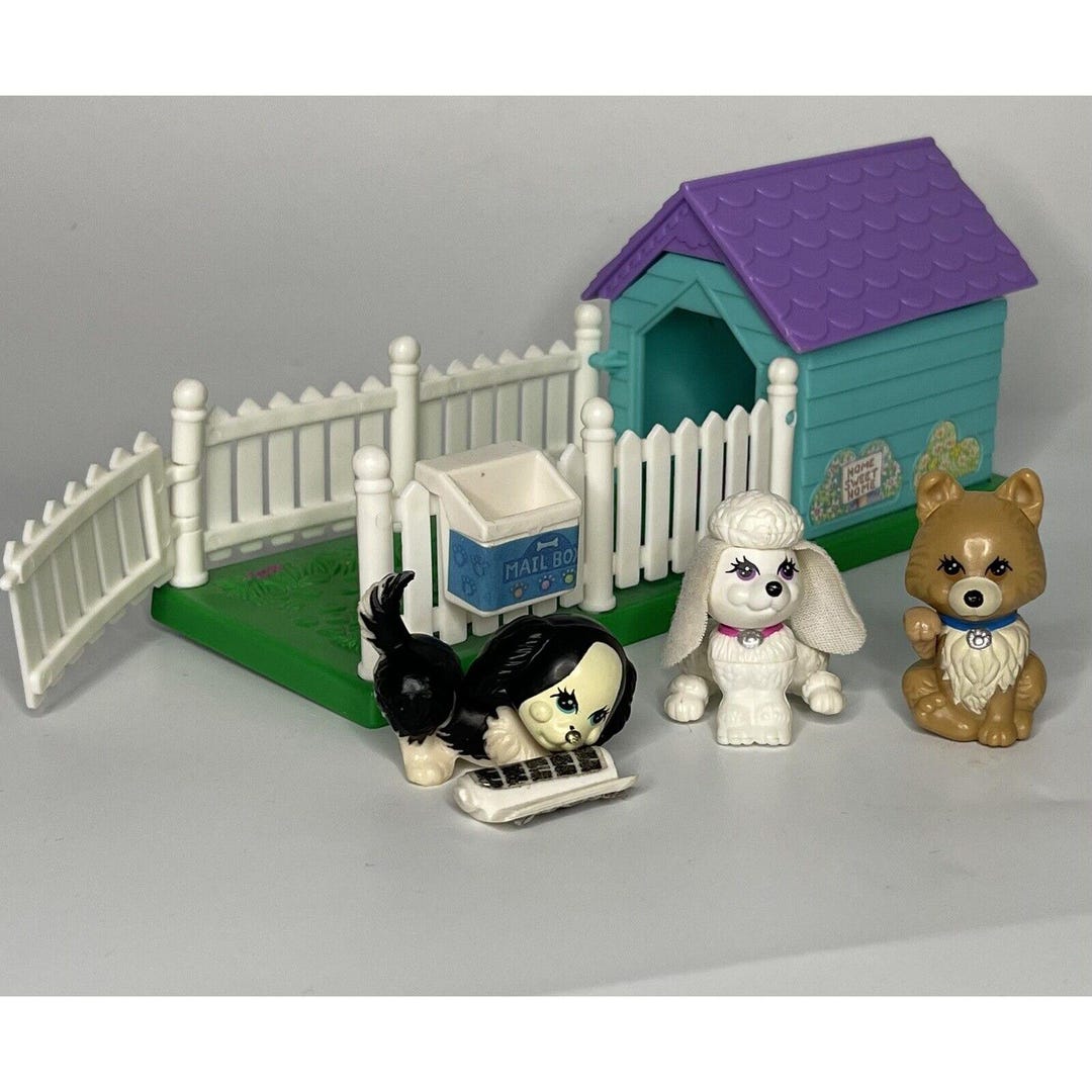 Vintage LPS 1992 7pc 3 Dogs Cozy Home Pets Puppy Pals W Playhouse No ...