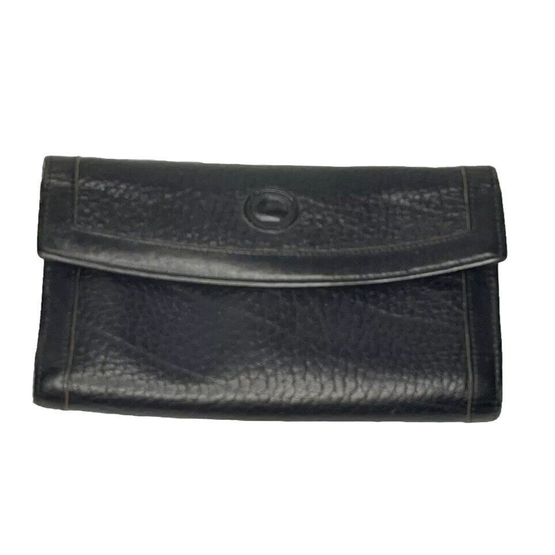 Vtg 80s Dooney Bourke Leather Wallet Black/black MADE USA Read ...
