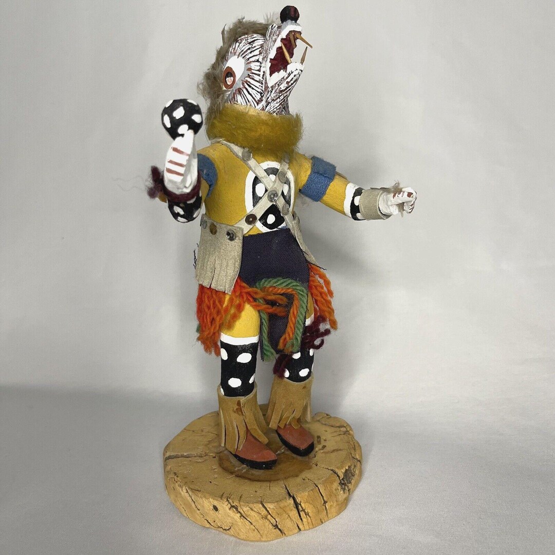 Kachina Doll Wolf Dancer Fur Unsigned Hopi O’tillie Jackson Native ...