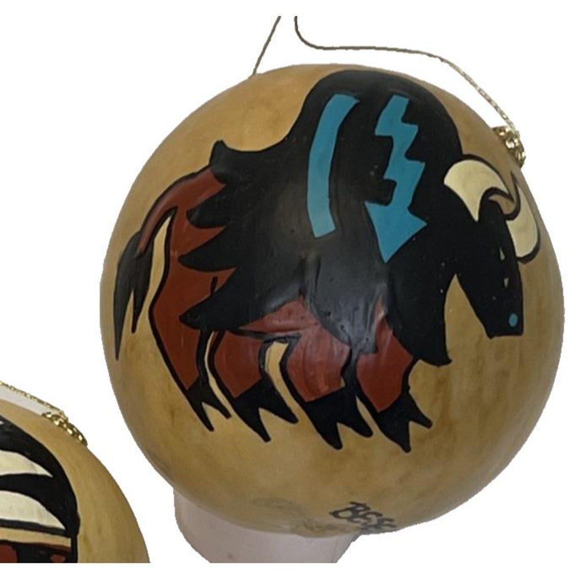 Native American Hopi 3 Pc Gourd Art Carol Beserra 1998 Christmas ...
