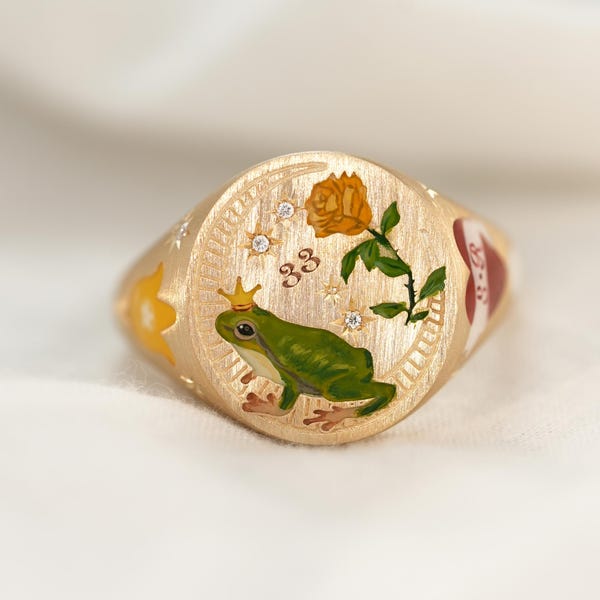 Enamel Ring Cat Custom - Etsy