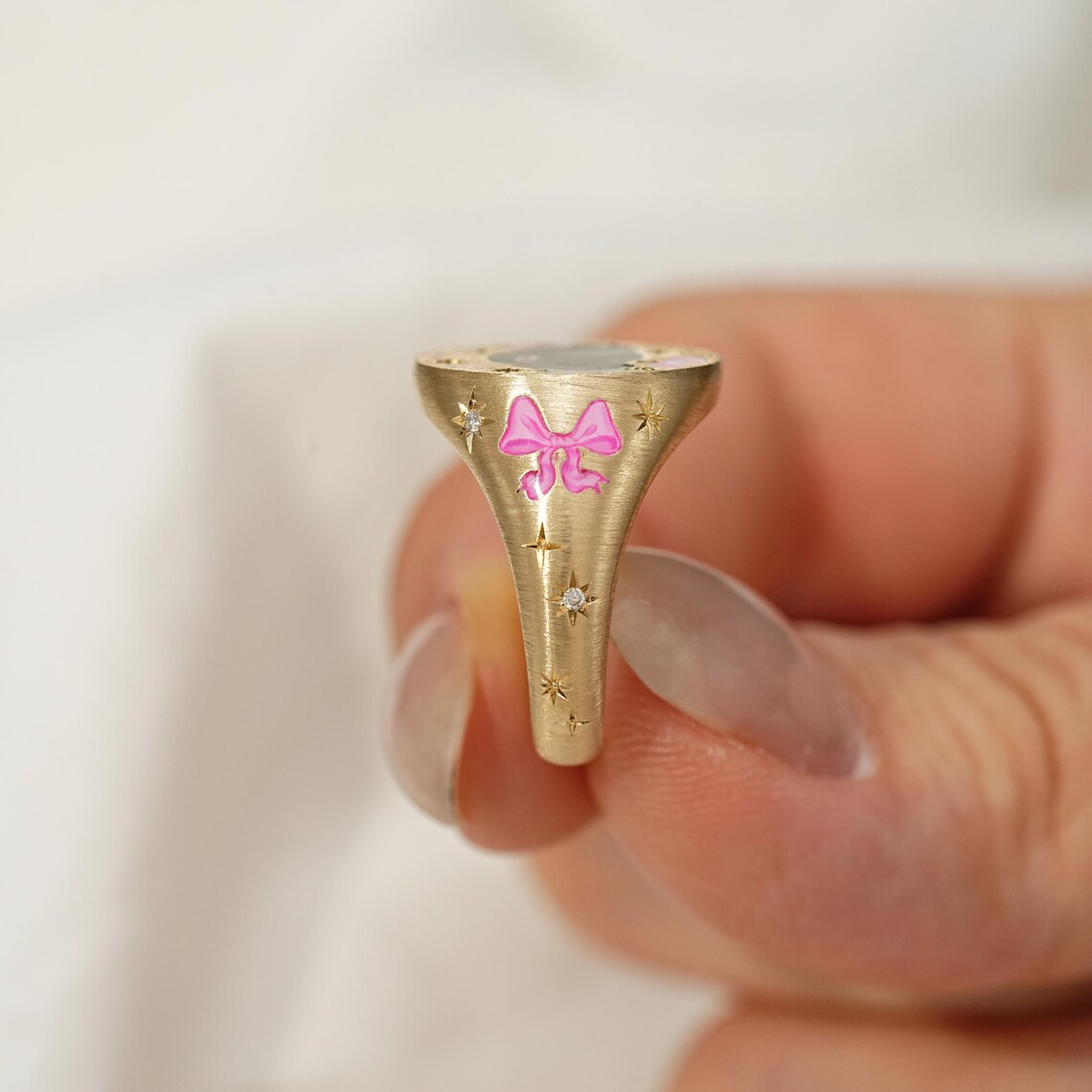 Custom Dog Memorial Ring, Pet Enamel Ring, Hand Painted Ring, Pet ...