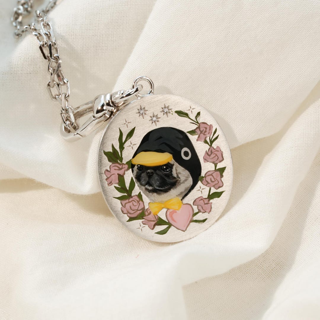 Custom Dog Enamel Necklace, Pet Memorial Necklace, Dog Memorial, Pet ...