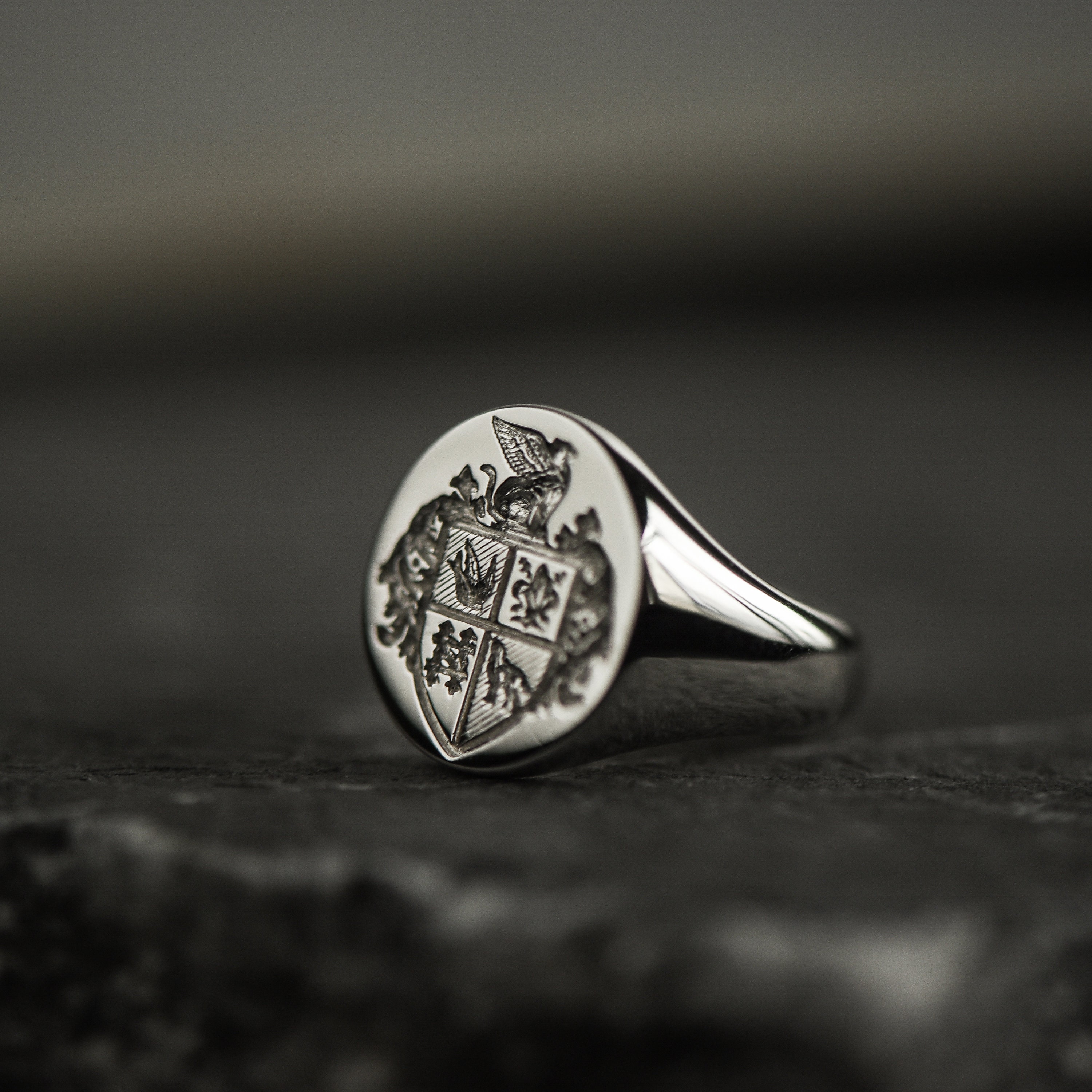 Custom Signet Ring, Solid Silver Rings for Men/women, Handcrafted ...