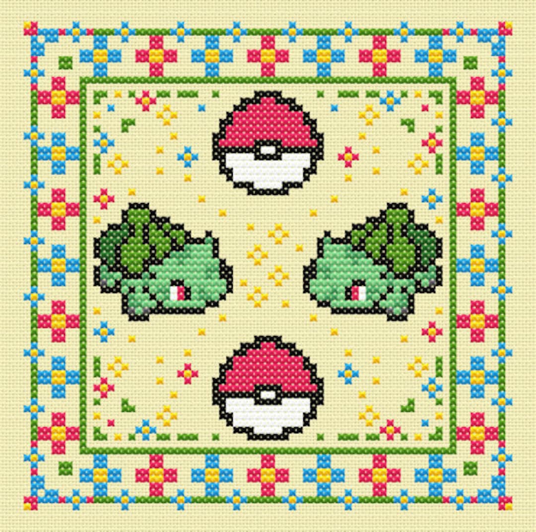 Bulbasaur Cross Stitch Pattern - Etsy