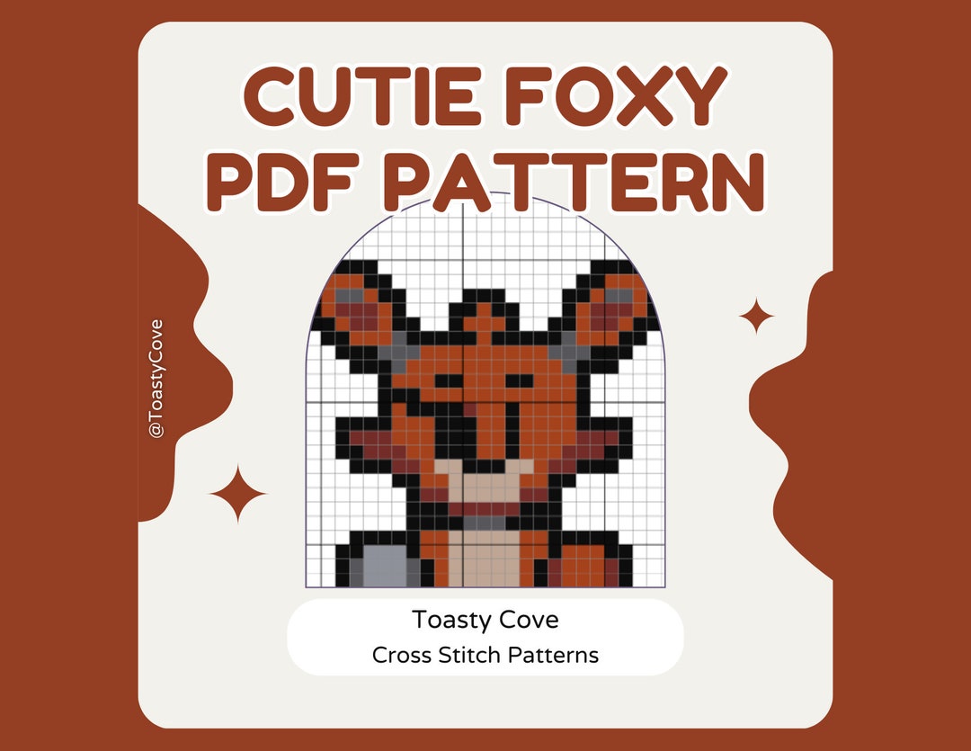 Cutie Foxy Cross Stitch Pattern Key Chain Pattern PDF Download Five ...