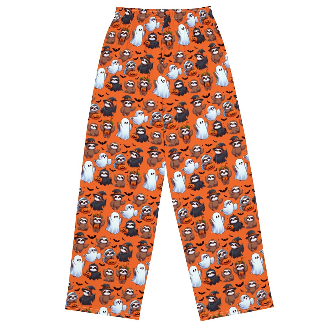 Matching Halloween Sloth Wide-leg Pants - Etsy