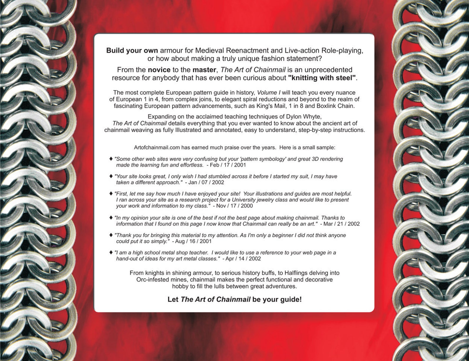 Chainmail/diy/tutorials/ebooks/dylon Whyte/the Art of Chain Mail ...
