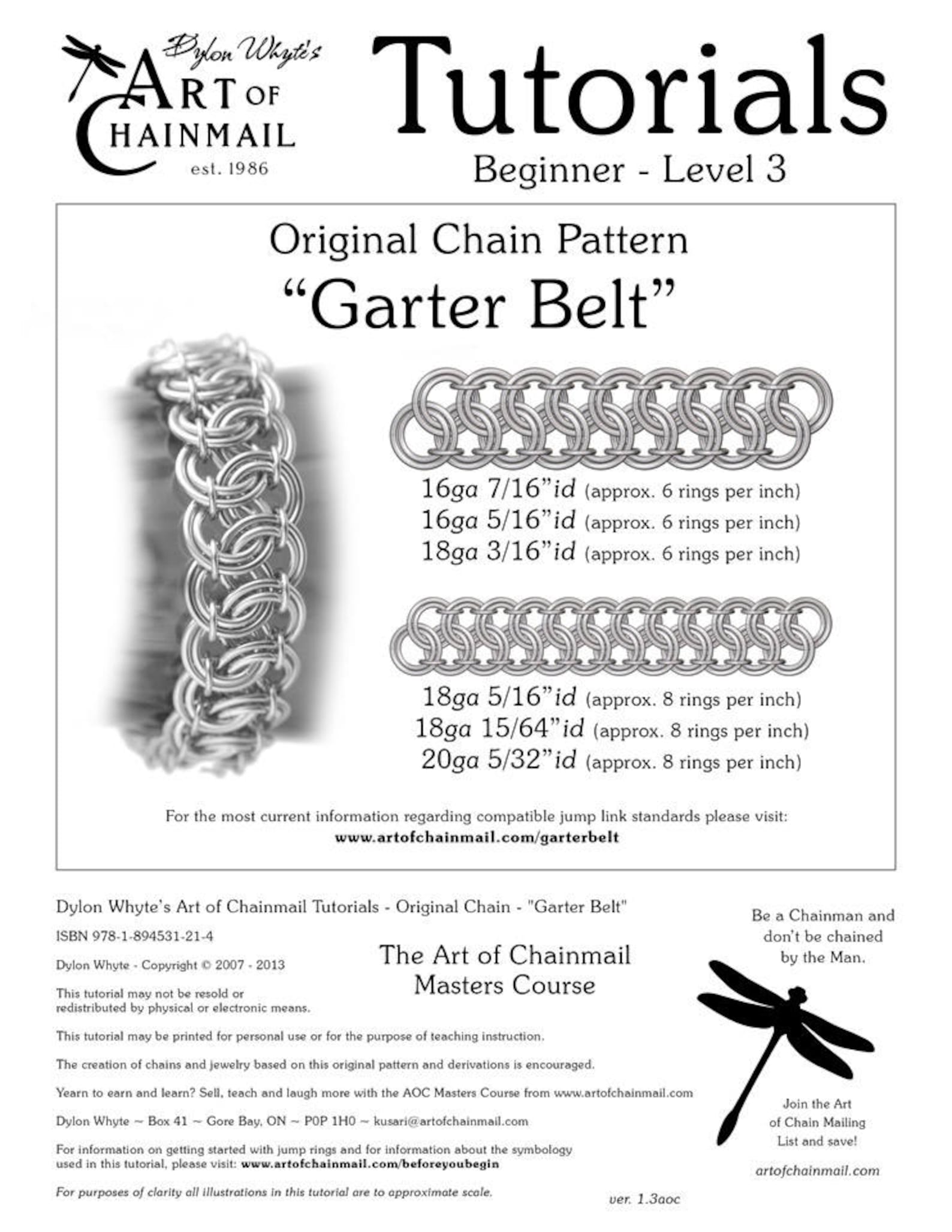 Garter Belt/chainmail/tutorials/dylon Whyte/art of Chain Mail ...