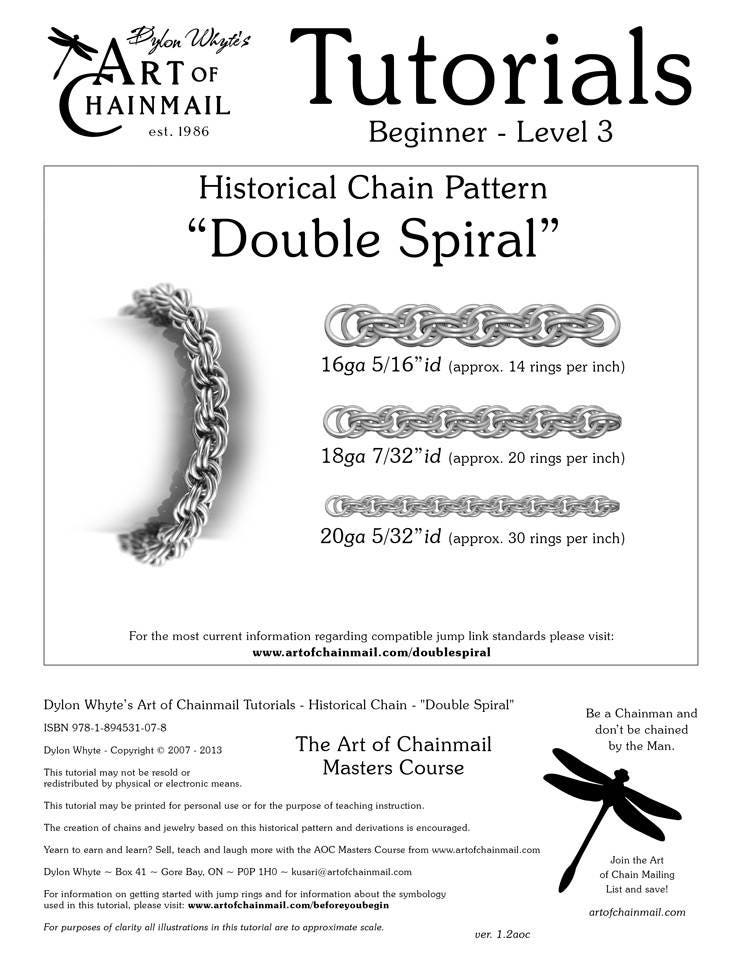 Double Spiral/chainmail/tutorials/dylon Whyte/art of Chain Mail ...