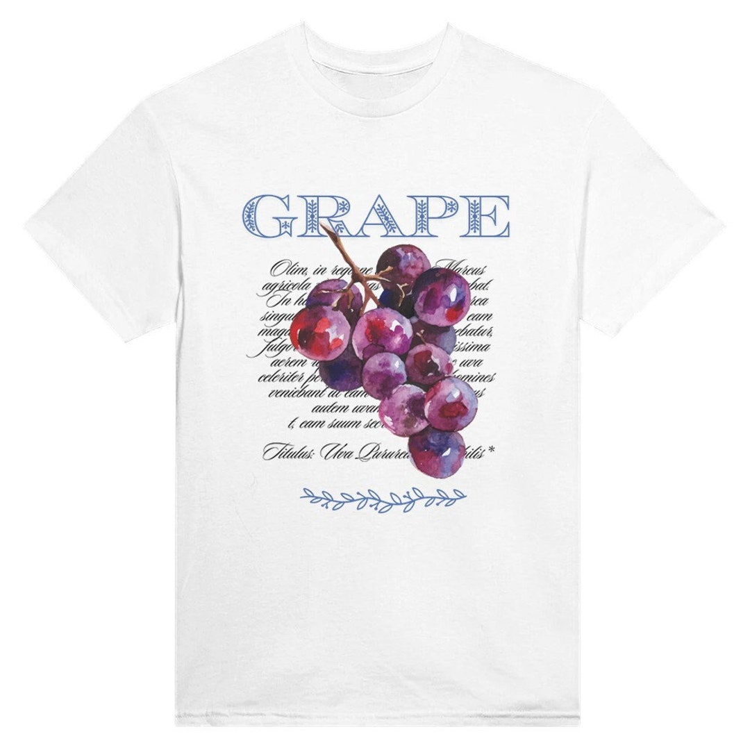 Grape Shirt, Graphic Design Tshirt, Tee Shirt, Fruits Shirt, Grecce T ...