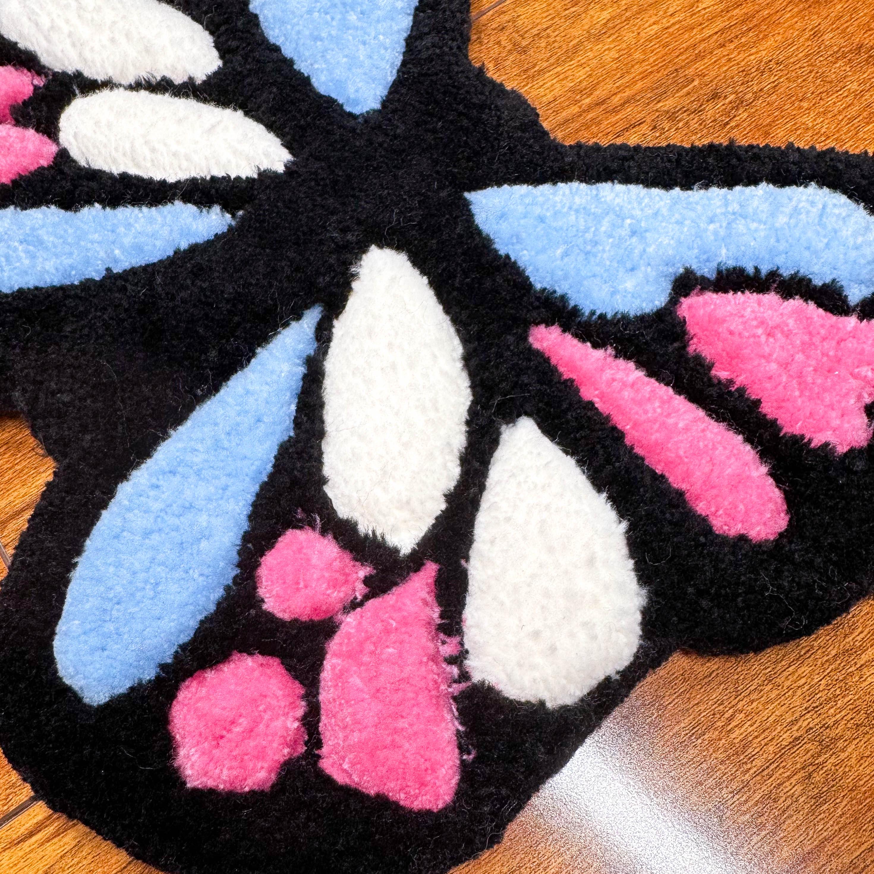 Mini Transgender Pride Butterfly Wall Hanging | 100% Handmade Tufted ...