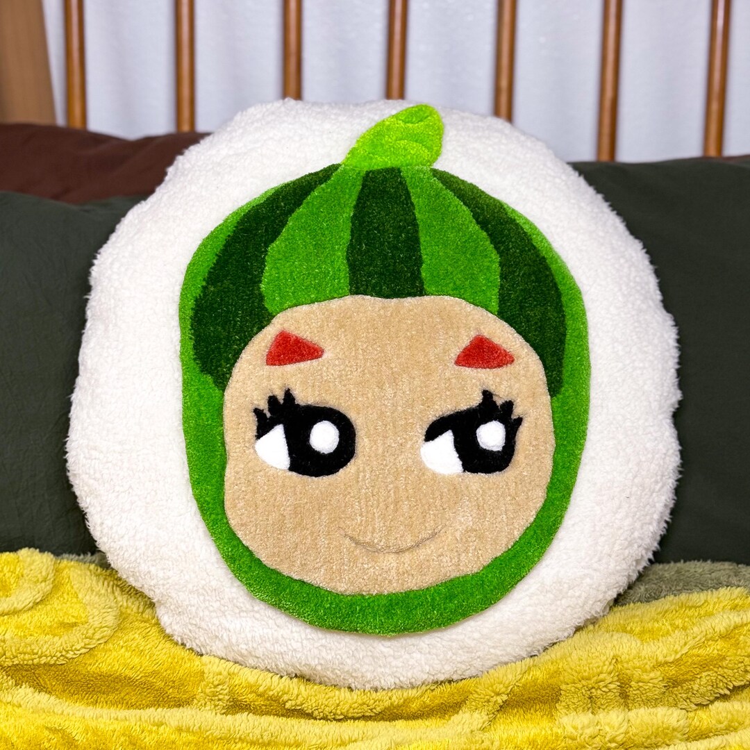 Tufted Watermelon Sonny Angel Fruit Series Throw Pillow | 100% Handmade ...