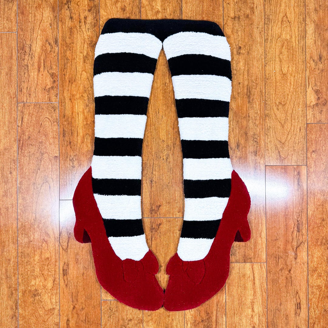 Wicked Witch of the East Ruby Red Slippers Floor Rug | 100% Handmade ...