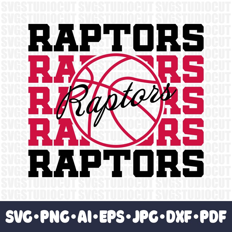 Raptors SVG Cricut Cut File. Basketball Team PNG Clipart. Cheer ...