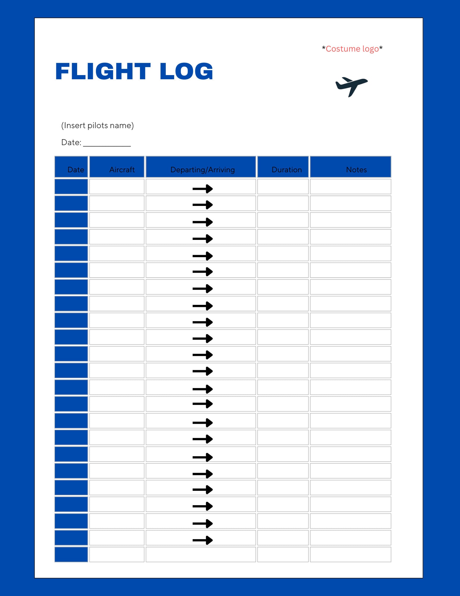Aircraft Flight Log First Flight Nav Log: Fill Out & Sign Online