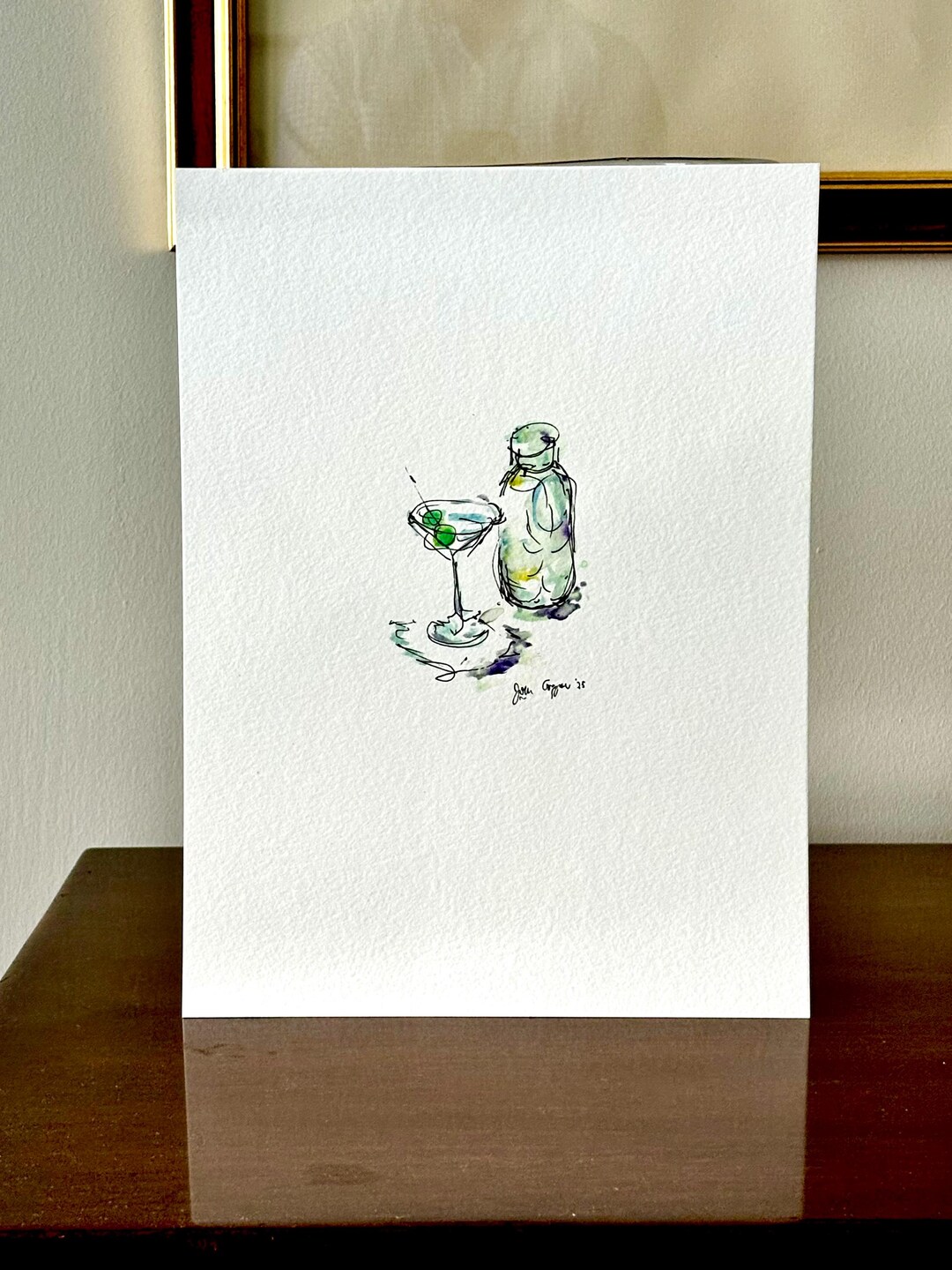 Martini and Shaker, Original Watercolor. Help Me Buy More Martinis - Etsy