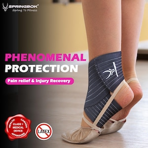 Springbok Adjustable Ankle Wrap Support for Men and Women for Pain and ...