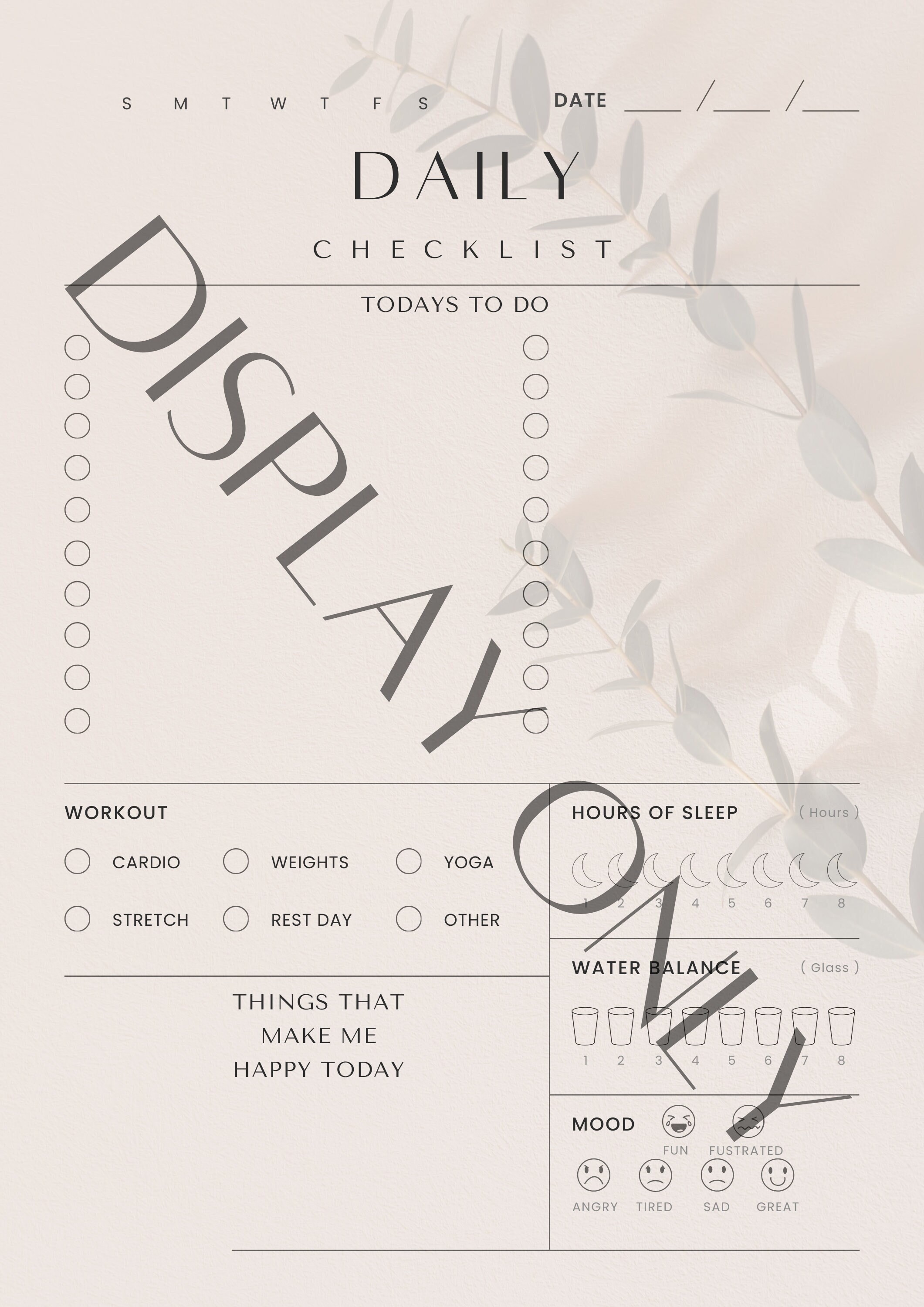 Daily Planner/checklist *printable* - Etsy