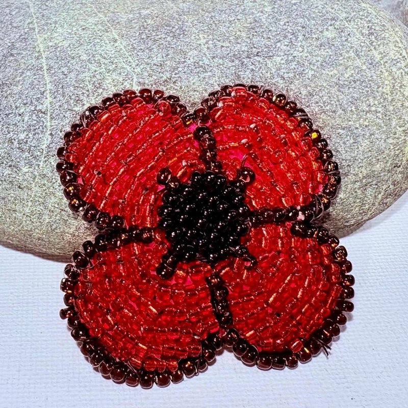 Native Beaded Poppy - Etsy Canada