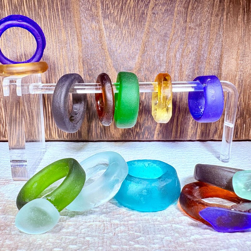 Beach Glass Rings - Etsy