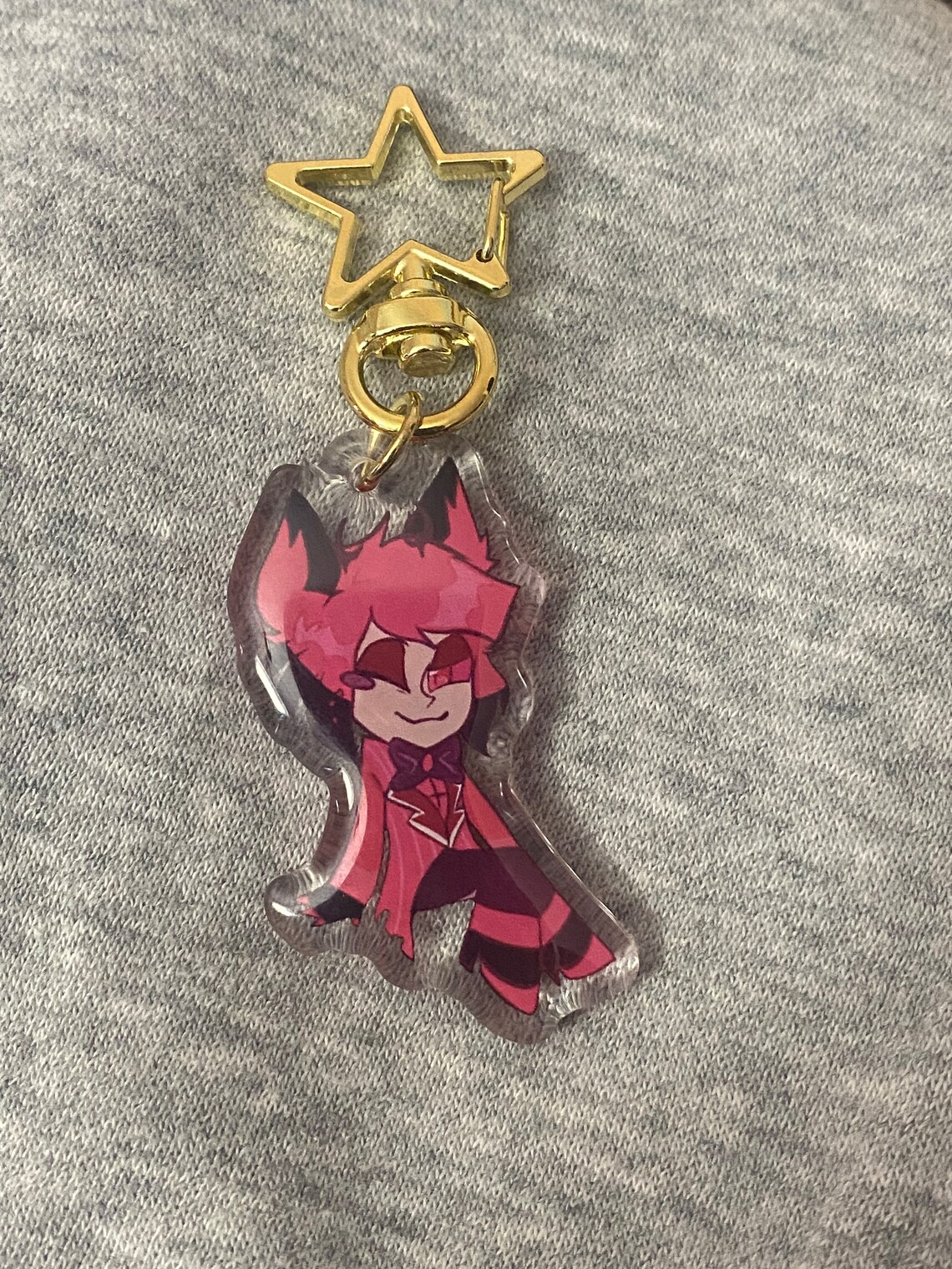 Hazbin Hotel Alastor Keychain READ DESCRIPTION - Etsy