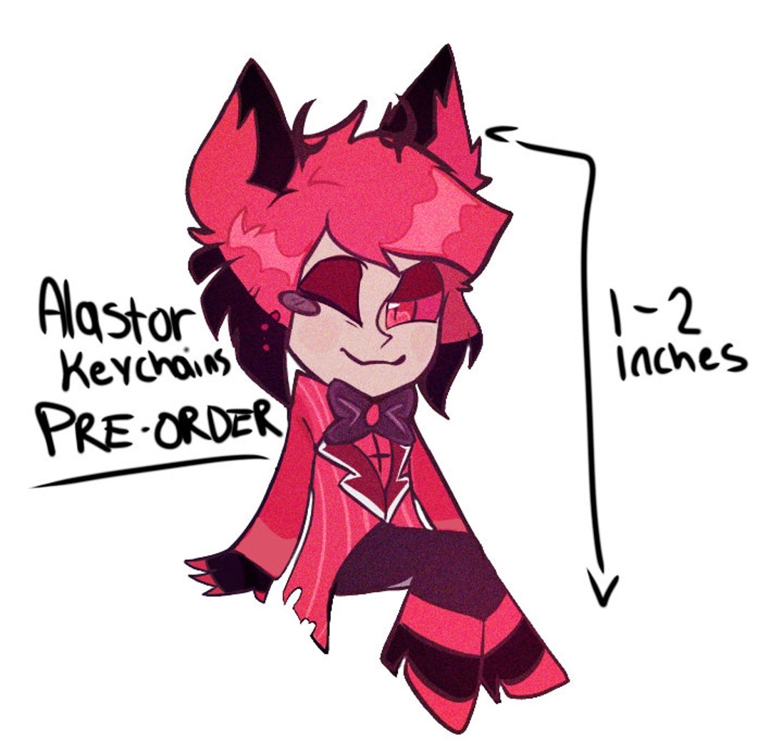 Hazbin Hotel Alastor Keychain READ DESCRIPTION - Etsy