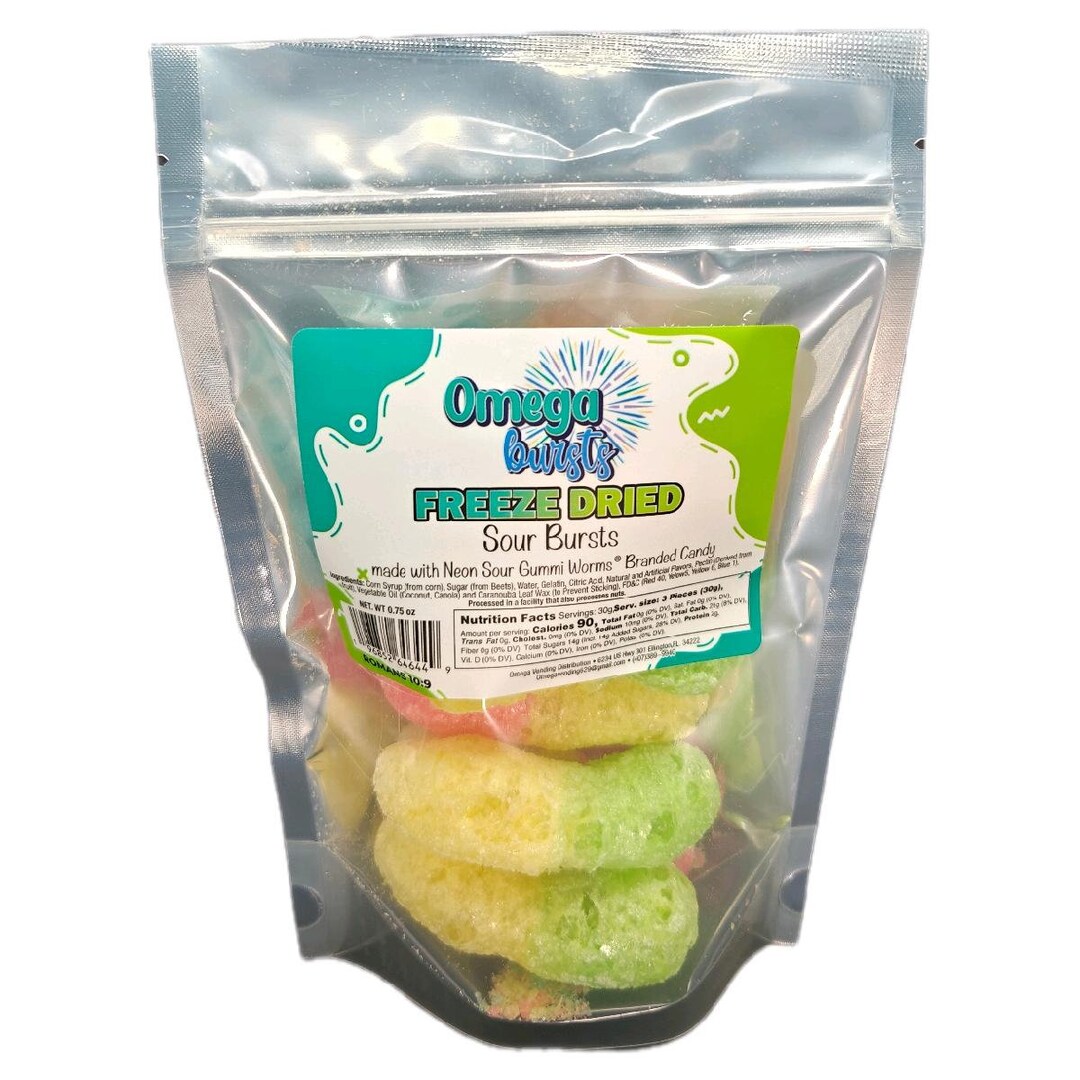Omega Bursts Freeze Dried Candy sour Burst 1ct / 0.75 Oz. - Etsy