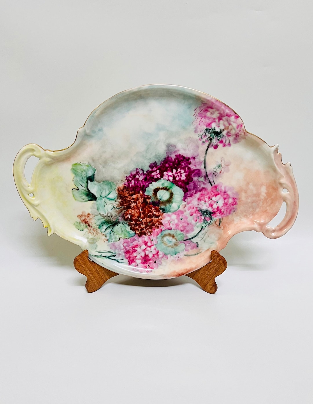 Antique Limoges France Porcelain Unmarked Hand Painted Lilacs Flower ...