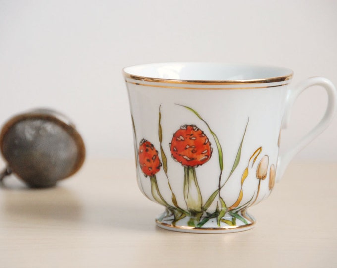 Hand Painted Tea Cup Shrooms and Grass Collection Ready to - Etsy