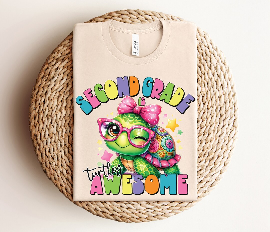 Second Grade is Turtley Awesome PNG Back to School - Etsy