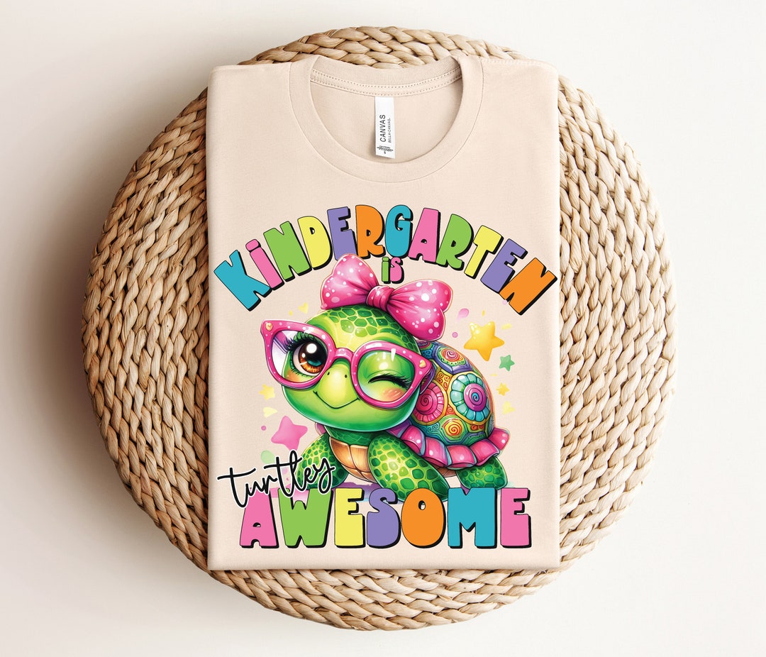 Kindergarten is Turtley Awesome PNG Back to School - Etsy