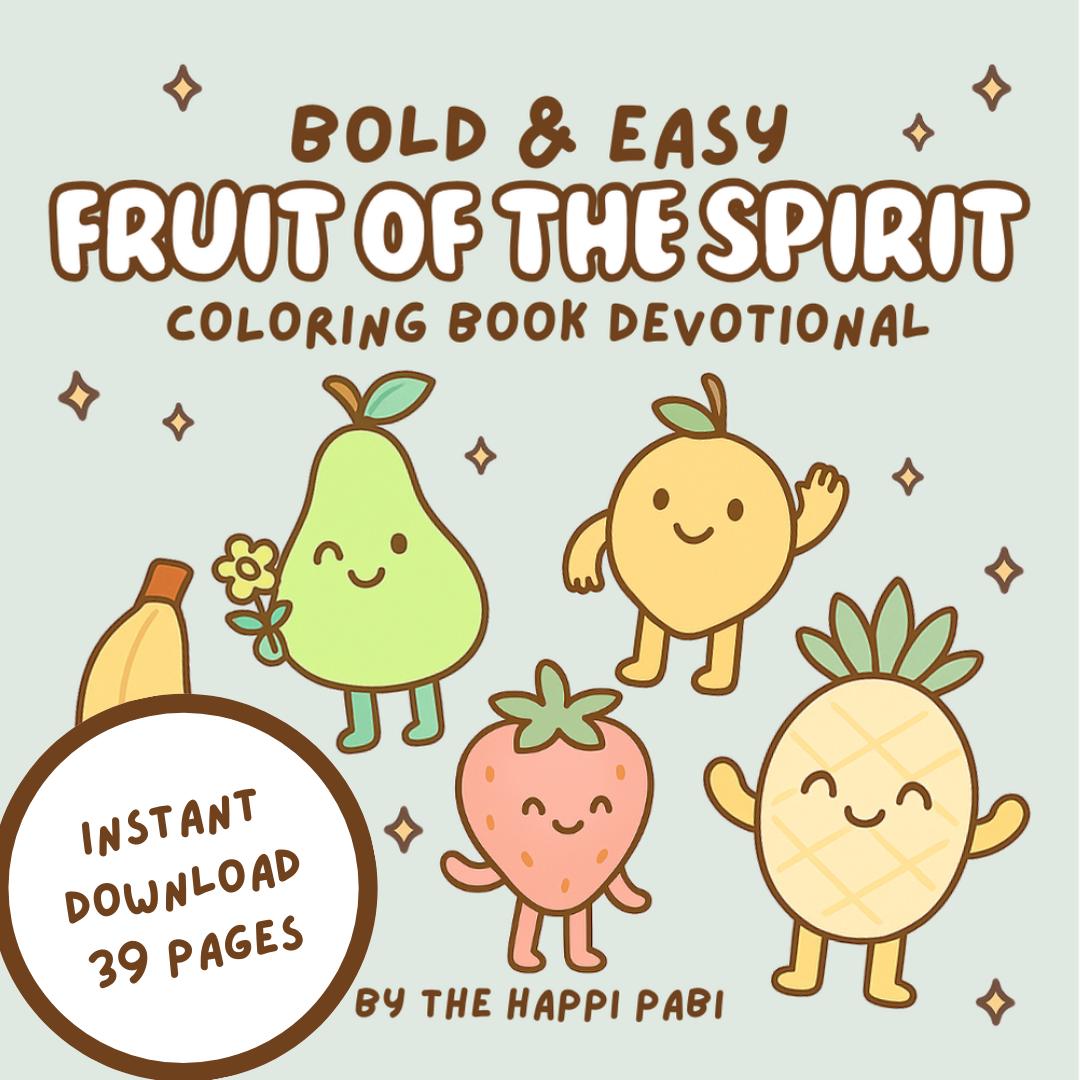 Fruit of the Spirit - Coloring Book Devotional - Bible Verse on Every ...