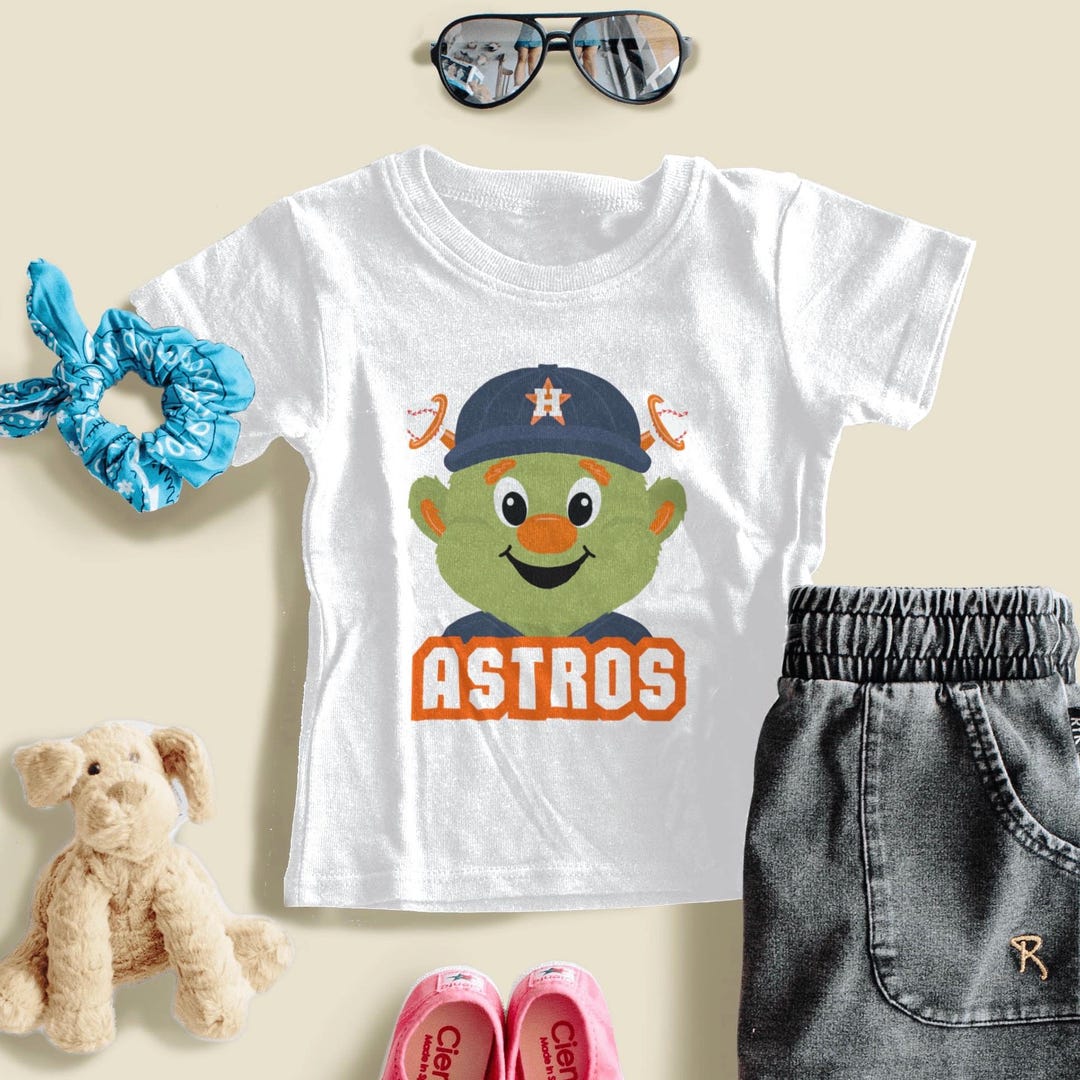 Houston Astros Orbit Mascot Orange Text - Cute Kids Minimalist ...
