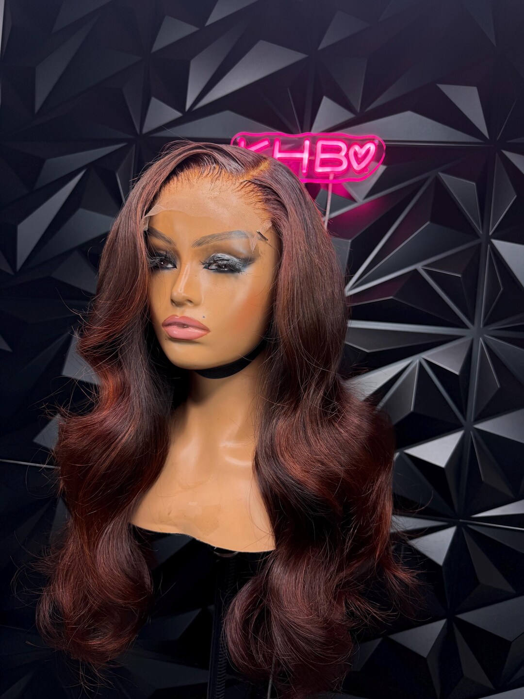 Sable Ember Wave • 24” 5×5 Body Wave Wig • Red Chestnut Blend • Soft ...