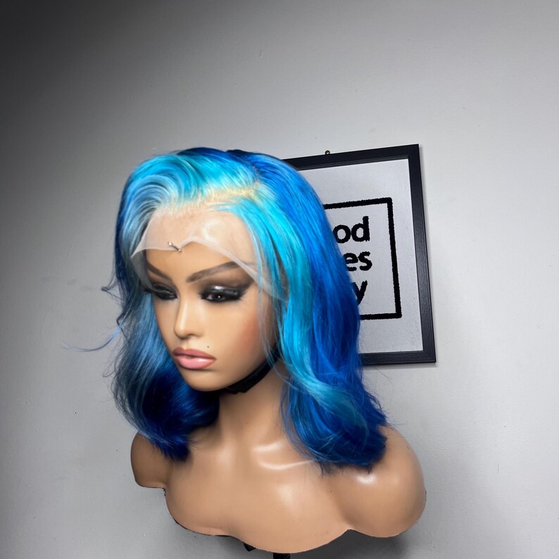 Dark Blue Bob Wig - Etsy