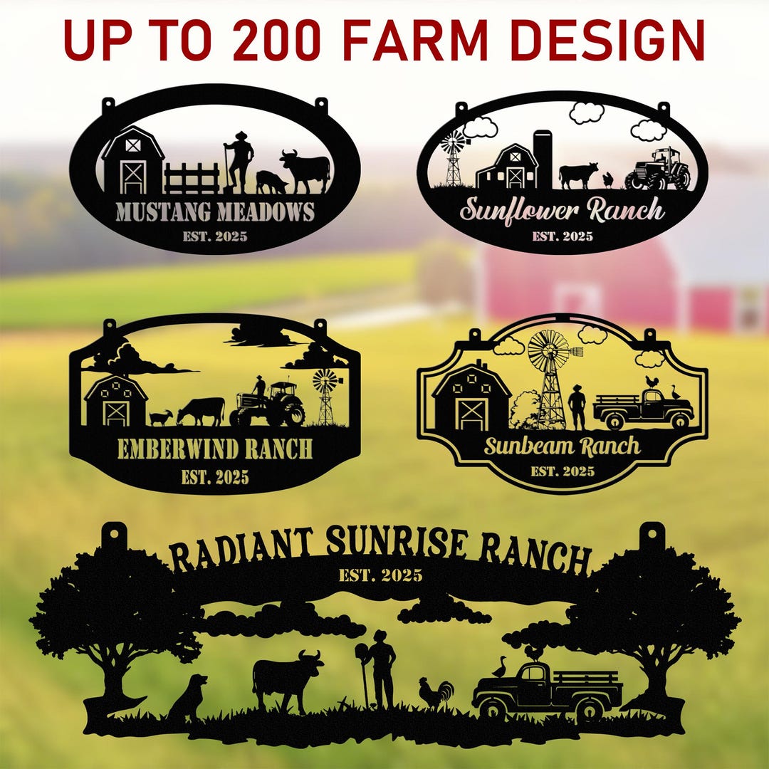Personalized Metal Farm Sign, Custom Every Farm Sign, Large Farm Sign ...