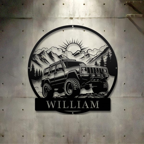 Metal Wall Art Jeep - Etsy
